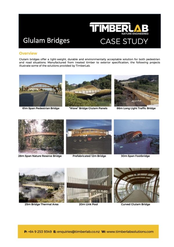 TimberLab Glulam bridge | Engineered Timber Bridges