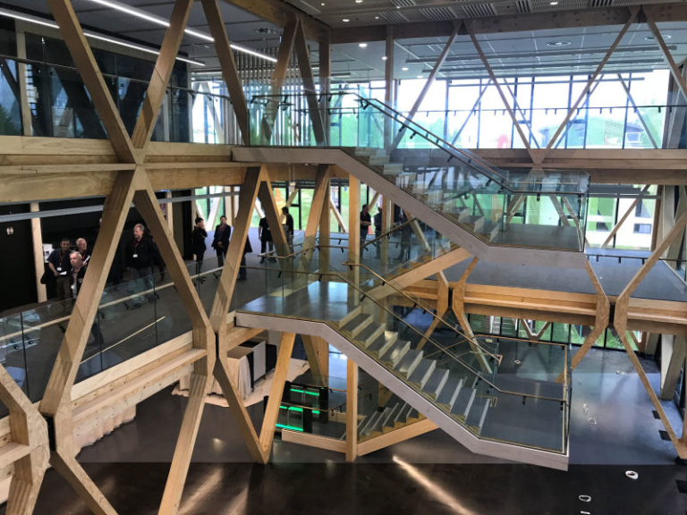 Scion Innovation Hub | three storey diagrid design | Glulam