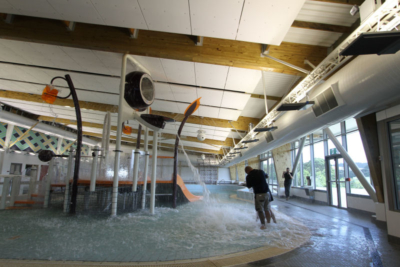 Glulam - the ideal choice for harsh environments like swimming pools.