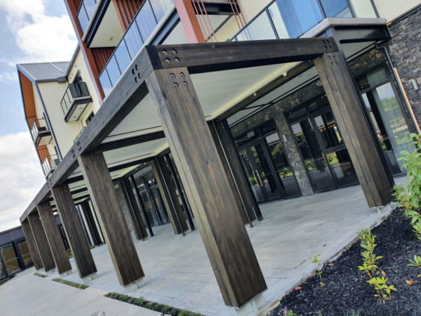 Glulam - the ideal choice for harsh environments like swimming pools.