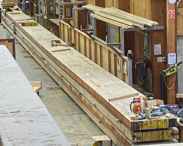 Glulam portal frames | Large complex Glulam | Wharenui New Zealand
