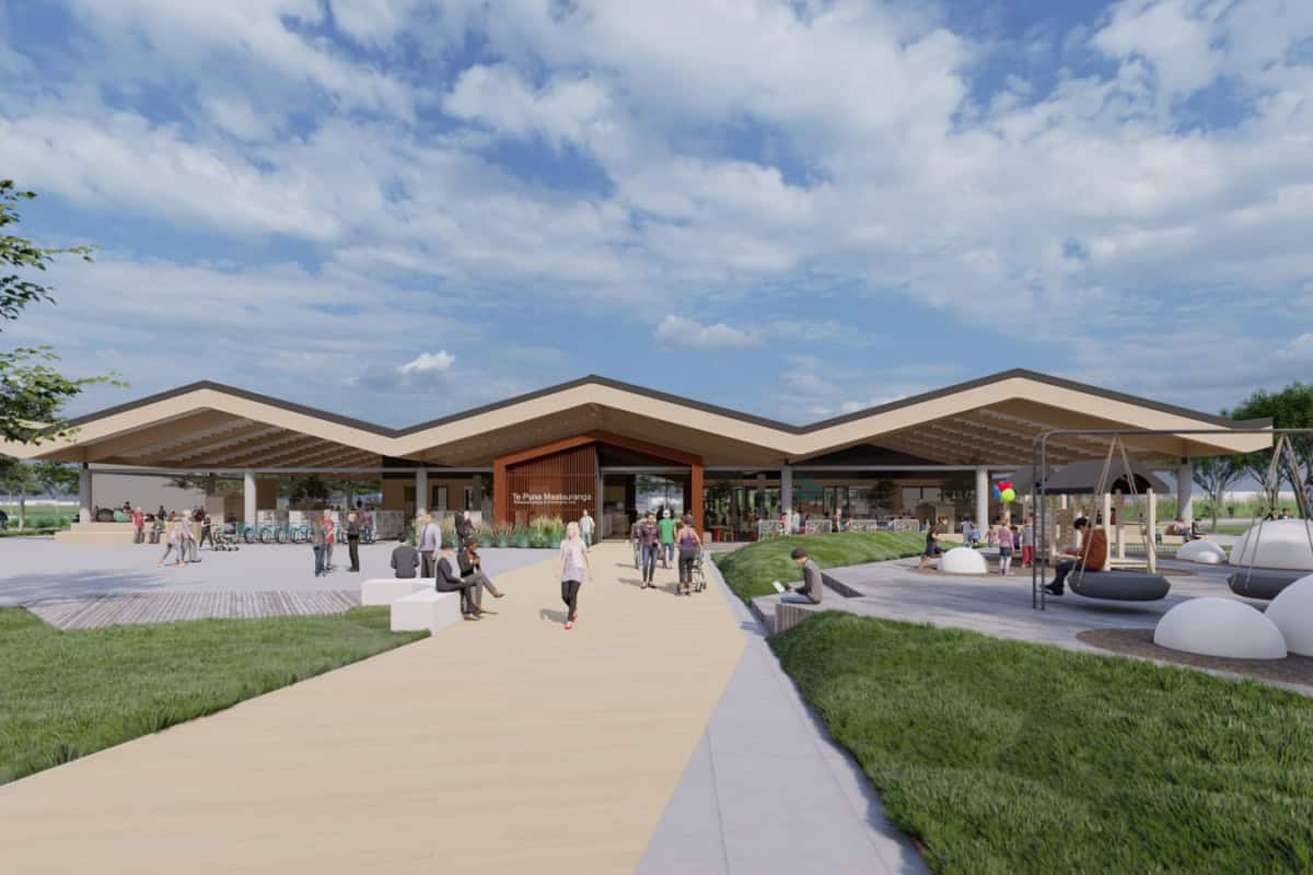 Mass Timber Roof - Rototuna Library